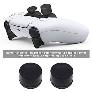 Create idea Set of 15 Joystick Repair Kit Compatible with PS5 DualSense Controllers 3D Analog Joystick Thumb Sticks Thumb Caps Grips with Screwdriver Crowbar