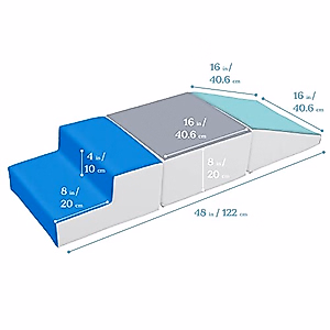 ECR4Kids SoftZone Junior Little Me Climb Crawl and Slide, Beginner Playset, Contemporary, 3-Piece