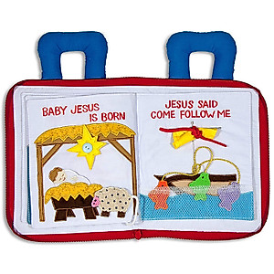 My Bible Quiet Book by My Growing Season | Interactive Fabric Activity Book for Kids | Educational Christian Toy for Toddlers & Preschoolers | Travel-Friendly and Sensory-Rich Soft Book