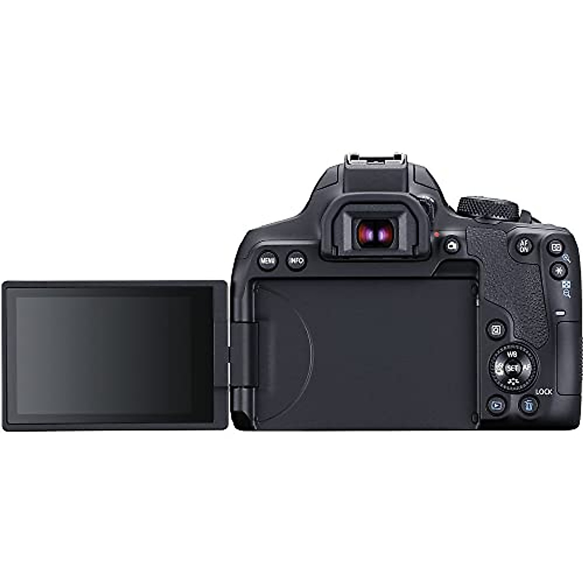 Canon EOS Rebel T8i DSLR Camera with 18-55mm Lens (3924C002), 64GB Card, Case, Card Reader, Flex Tripod, Hand Strap, Cap Keeper, Memory Wallet, Cleaning Kit
