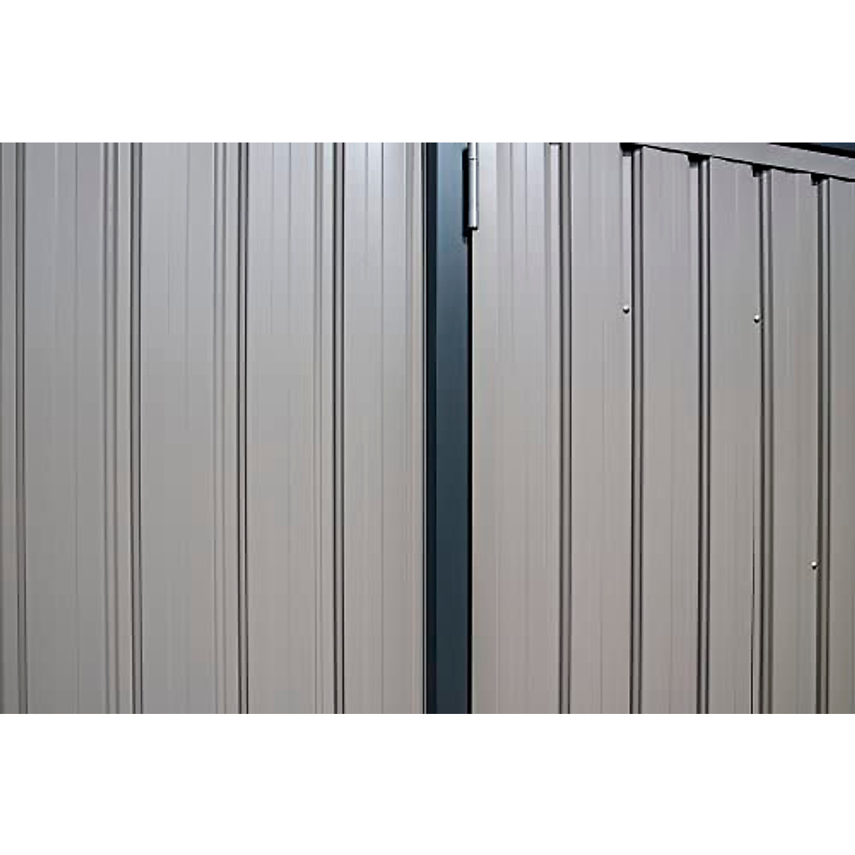 Metal Outdoor Galvanized Steel Storage Shed with Lockable Doors for Backyard or Patio Storage of Bikes, Grills, Supplies, Tools, Toys, for Lawn, Garden, and Camping, Tan (5x3)