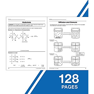 Carson Dellosa The 100 Series: Biology Workbook—Grades 6-12 Science, Matter, Atoms, Cells, Genetics, Elements, Bonds, Classroom or Homeschool Curriculum (128 pgs)