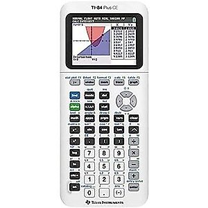 TI-84 Plus CE Color Graphing Calculator, White (Renewed)