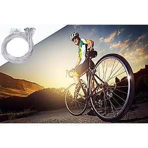 10 Pcs Stainless Steel Shifter Cable Bike Derailleur Cable Shifter Cables, 2M Length Replaceable Derailleur Cables Stainless Steel MTB Shifter Cable Set