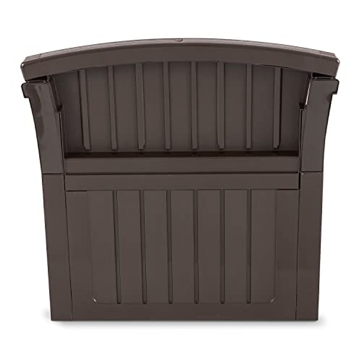 Suncast 31 Gallon Patio Seat Outdoor Storage and Bench Chair, Java (2 Pack)