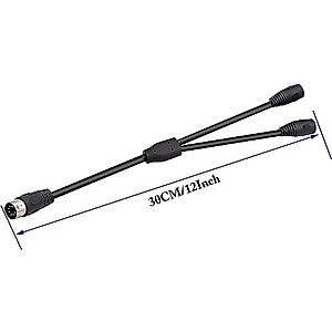 zdyCGTime 7 Pin Din Splitter Cable,DIN 7-Pin Splitter Y Adapter MIDI Cable 7- Pin Plug Male to 2 DIN Female Jack Adapter Y Lead for Bang Olufsen Naim Quad Stereo Systems (30cm/1ft) (7pin)