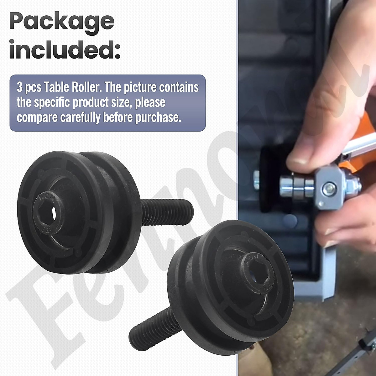 305784005 305784001 Tile Saw Roller Assembly Compatible with Ryobi DT180EVO for Ridgid 7" Tile Saw R4030, R4030S and R4031 (3 PCS)