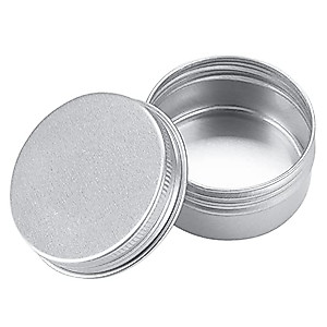 Tosnail 60 Pieces 1 oz Containers with Lids, Lip Balm Containers, Tin Cans with Lids Small Candle Jar Metal Tin Containers Salve Tins