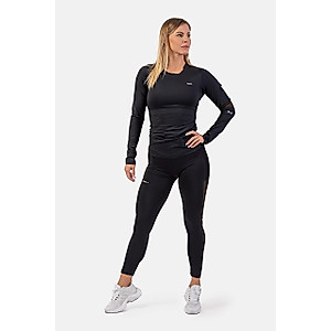 NEBBIA Long Sleeve Smart Pocket Sporty Top 418 Black