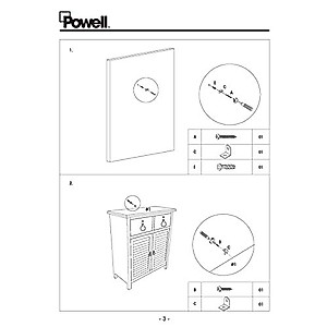 Powell Furniture Calypso Console 2-Drawers/2-Doors