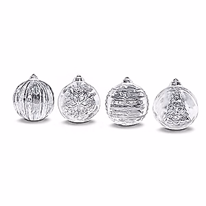 Tovolo Christmas Ornament Ice Molds, Set of 4, for Making Leak-Free, Slow-Melting Drink Ice for Whiskey, Spirits, Liquor, Cocktails, Soda & More