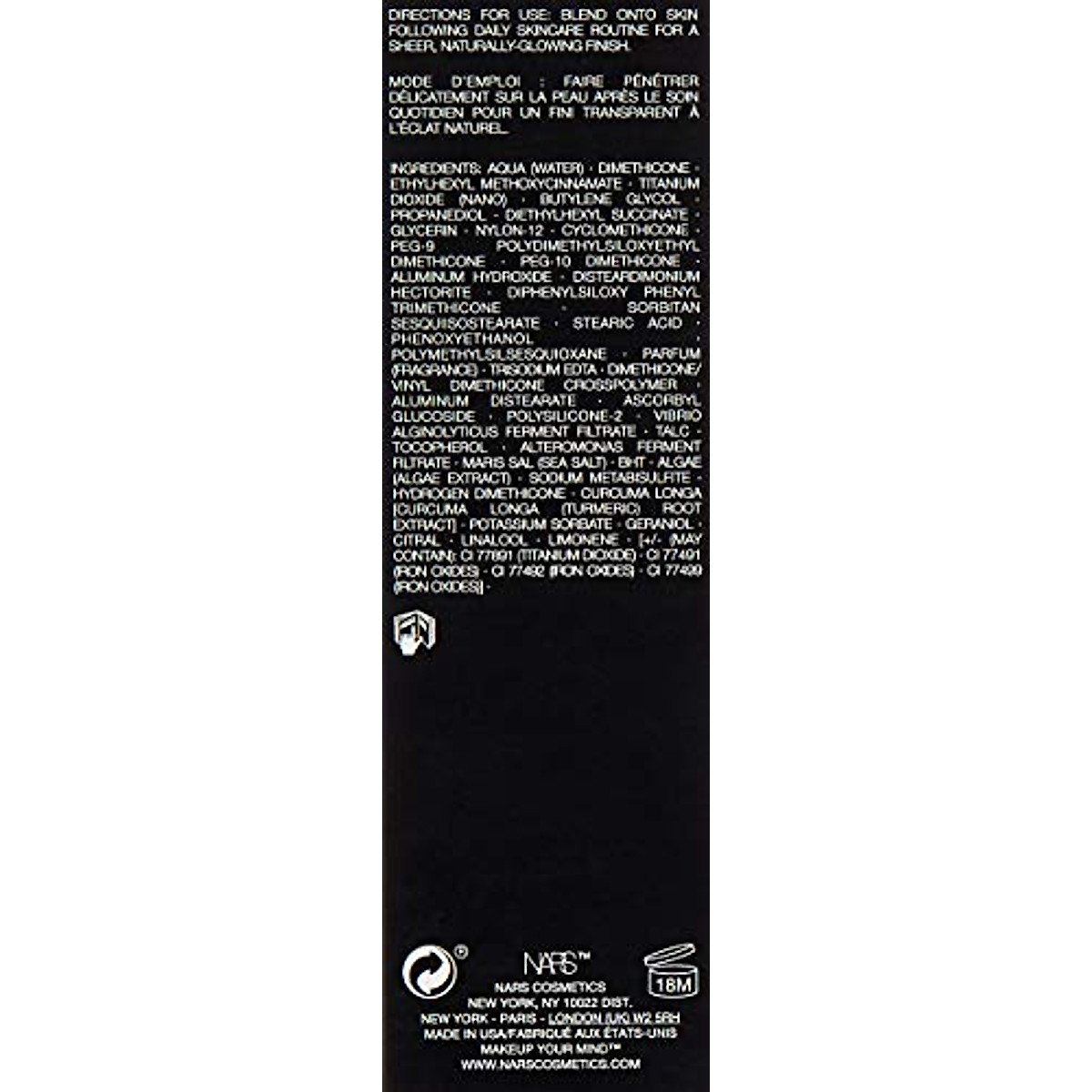 NARS Pure Radiant Tinted Moisturizer SPF 30PA+++ 1.7, Finland - Lightest with a neutral balance of pink and yellow undertones, 1.9 Ounce (I0081565)