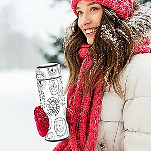 CaTaKu Cartoon Lions Head Water Bottle Insulated 16 oz Stainless Steel Flask Thermos Bottle for Coffee Water Drink Reusable Wide Mouth Vacuum Travel Mug