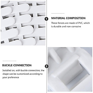 5pcs Christmas Tree Fence White Garden Fence Patio 7.8×19.6inches Yard Fencing Border Flower Plants Tree Guard Lawn Gate Xmas Tree Wedding Party Decoration