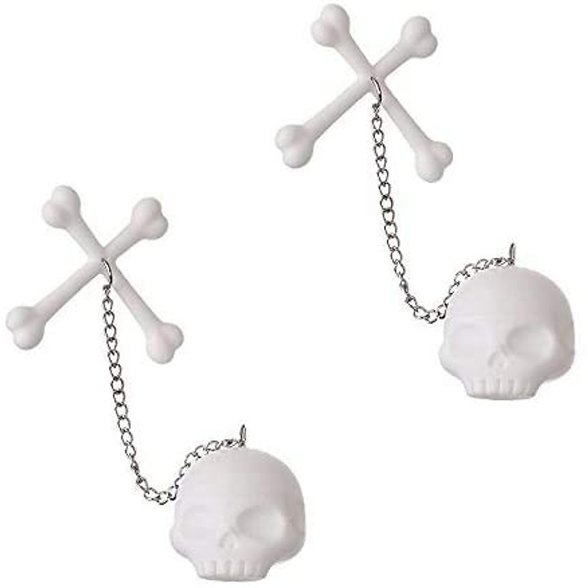 Leaf Tea Infuser, Silicone Tea Strainer, Coolrunner 2 Pcs Tea Bones Skull Tea Filter Diffuser for Loose Leaf Leaves, Mugs and Teapots