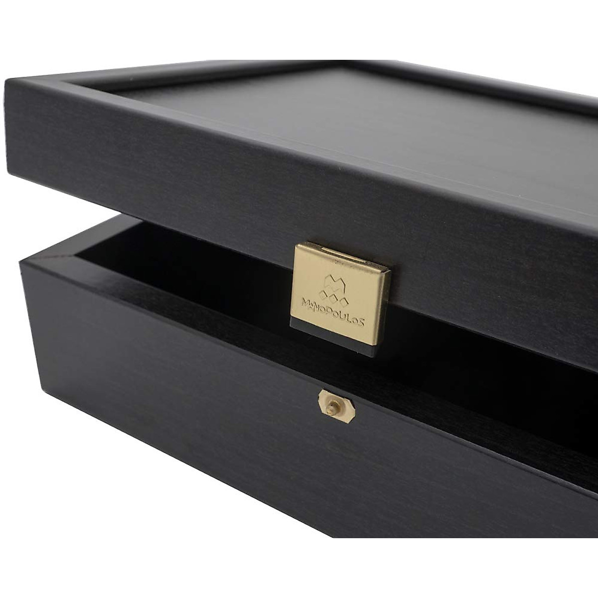 Handmade Wooden Storage Chess Box BLACK / Case for Standard Size Chess Pieces (32 pcs - up to 3,75" inch pieces - Chessmen Not Included)