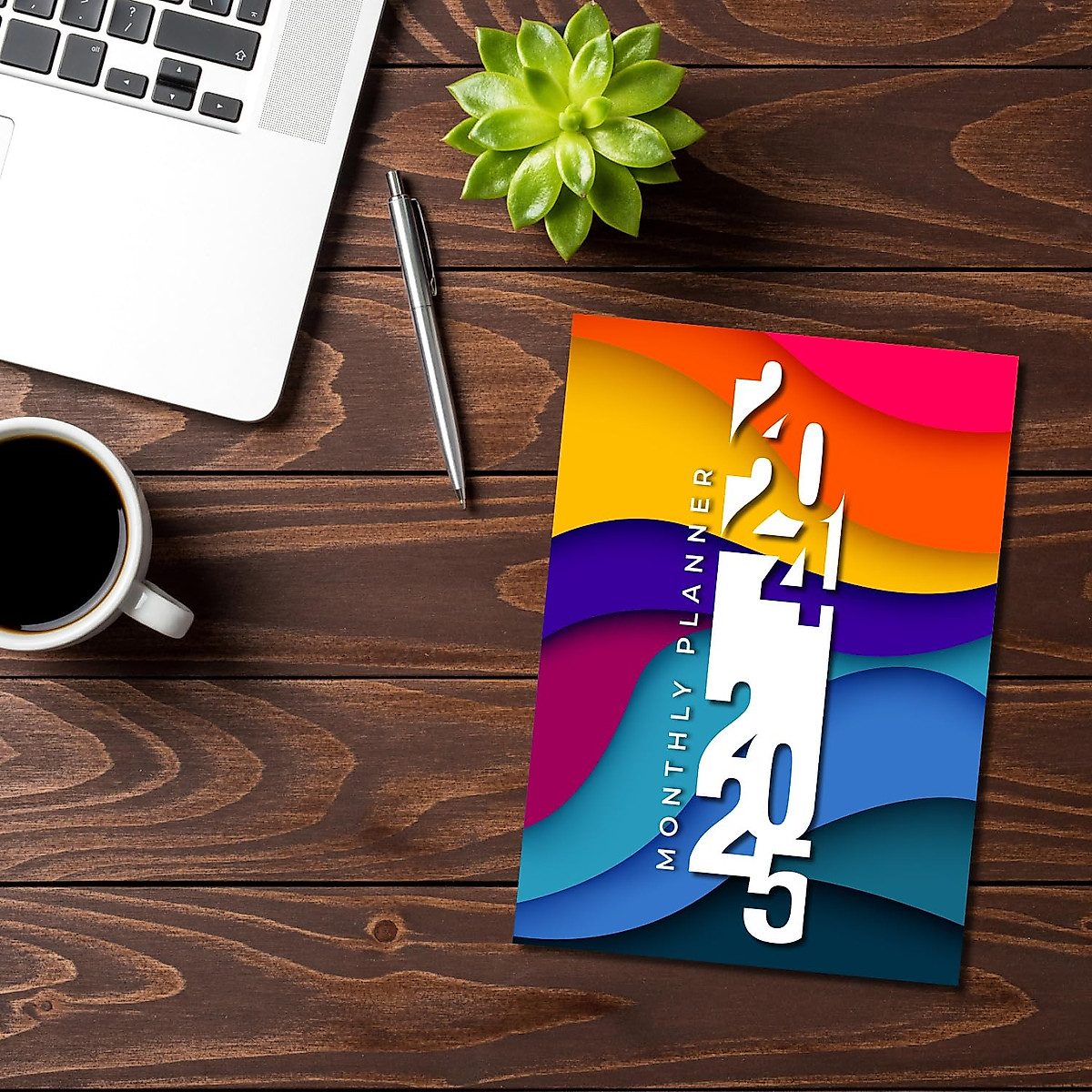 2024-2025 Monthly Planner, 7"x10", 100lb Cover, Spiral Bound, 2 Year Calendar Great For Home, Office & School Scheduling