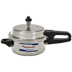 Butterfly Blue Line Stainless Steel Pressure Cooker, 2-Liter
