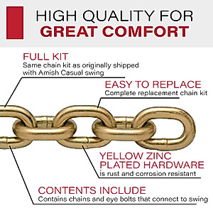 Add Extra Porch Swing Chain (2 x 2 Foot Sections)