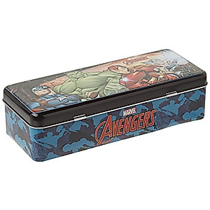 The Tin Box Company Avengers Pencil Box with Handle Clasp & Hinge, Model:739407-12
