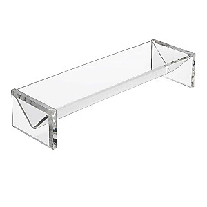 1 Piece Transparent Acrylic Rectangular Cracker Server Tray Dessert Biscuit Storage Holder Tray Food Display Stand (V Style)