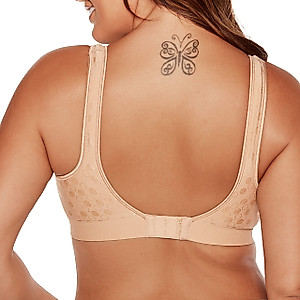Bali Womens Comfort Revolution Wireless Bra, Comfortflex Fit Full-coverage Wirefree Bras, Nude Dot, Small US