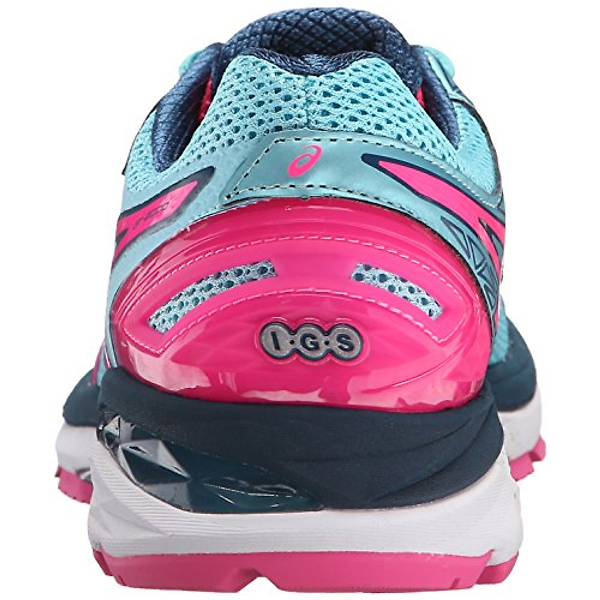 ASICS Women's GT-2000 4 Running Shoe, Turquoise/Hot Pink/Navy, 6 M US