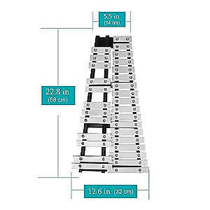 Mr.Power 30 NOTES Foldable Glockenspiel Xylophone Vibraphone Percussion Instrument Musical Instrument with Mallet, Mallet Mute Cover, Carrying Bag, Carrying Box