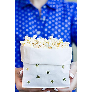 Self-Standing Plain White Paper Lunch Bags (100pk) 5-1/8 x 3-1/8 x 10-5/8 - Birthdays, Weddings, Bar or Bat Mitzvahs, Party Favor Bags, School Projects - Goodie Treat Bags - Includes Free Recipe Ebook