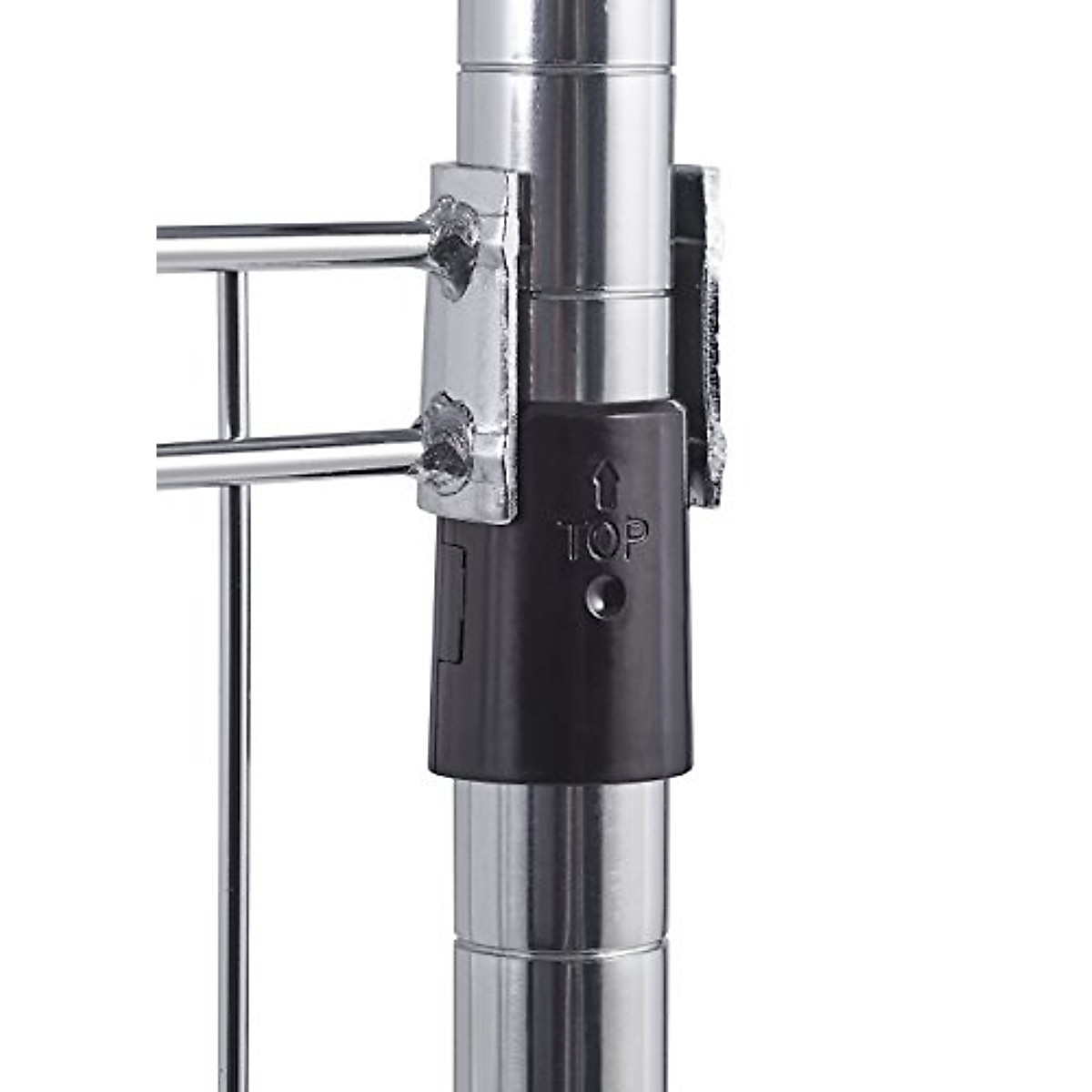 TRINITY EcoStorage Rolling Garment Rack with Shelves Hooks for Clothing Storage for Bedroom, Closet Organization, Entryway, and More, Chrome, 41” W x 14” D x 76” H