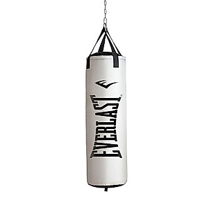 Everlast Nevatear Fitness Workout 70 Pound Heavy Kickboxing Boxing Gym Punching Bag and Powder Coated Steel Heavy Bag Stand, Black