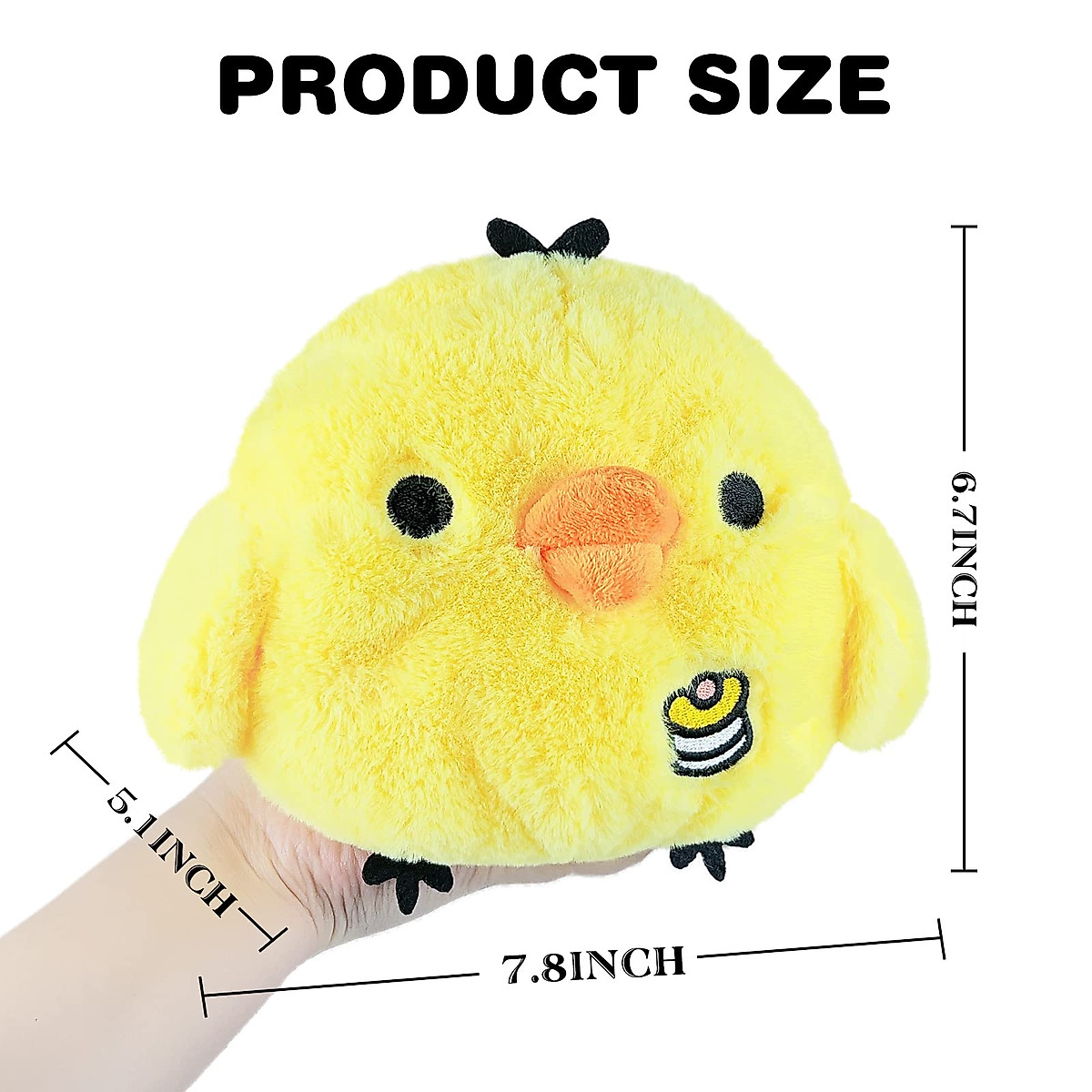 VIBERS 6.7 inch Little Baby Chick Stuffed Animal Cute Small Chicken Plush