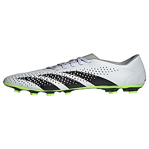 adidas Unisex Predator Accuracy.4 Firm Ground Sneaker, White/Black/Lucid Lemon, 10 US Men
