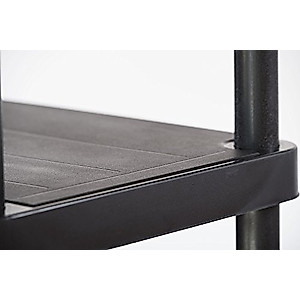 Keter 16 in. 4-Tier Plastic Freestanding Shelving Unit, Black, 16 Inch