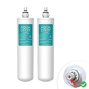 AQUA CREST GXULQR, FQK1R Under Sink Replacement Filter, Replacement for Hexagonal Head GE SmartWater GXULQR, GXULQK and GXK140TNN, 2K Gallons (Pack of 2)