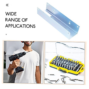 SOESFOUFU Power Tool Organizer Garage Hanger Drill Rack Battery Tools Holder Power Tool Rack Drill Storage Rack Drill Holder Wall Mount Peg Board Garage Tool Organizer Silver Stainless Steel