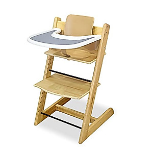 High Chair Placemat, Durable High Chair Placemat Silicone, Clean and Hygienic, for Stokke High Chair Tray Cover, Suitable for Stokke Tripp Trapp High Chair Tray (Grey)