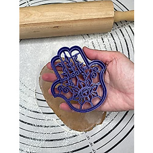 Premium Quality Set of 2 Hamsa Cookie Cutters & Molds 4” inch Produced by 3D Kitchen Art