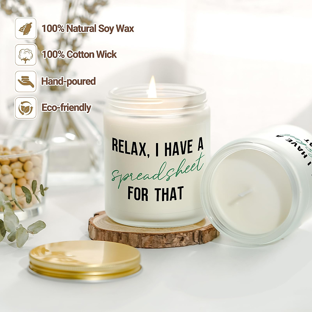 Coworker Candle Gift for Women Men, Funny Leaving, Going Away, Farewell, Goodbye Gifts for Coworkers, Friendship Birthday Gift Ideas for Coworkers, Work friends, Boss - Soy Wax Lavender Scented Candle