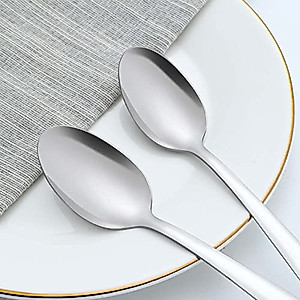 Gymdin 36 Pieces Teaspoons Set, 6.2 Inches Spoons Set, Stainless Steel Teaspoons Silverware, Small Spoons, Mirror Polished & Dishwasher Safe, Tea Spoons Suitable for Home, Kitchen and Restaurant