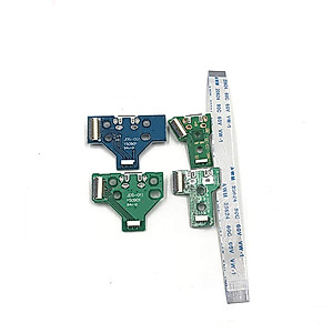 Replacement USB 12pin Charging Port Socket Triangle Board Charger PCB Board with 12pin Flex Ribbon Cable for PlayStation 4 JDS-030 PS4 Controller