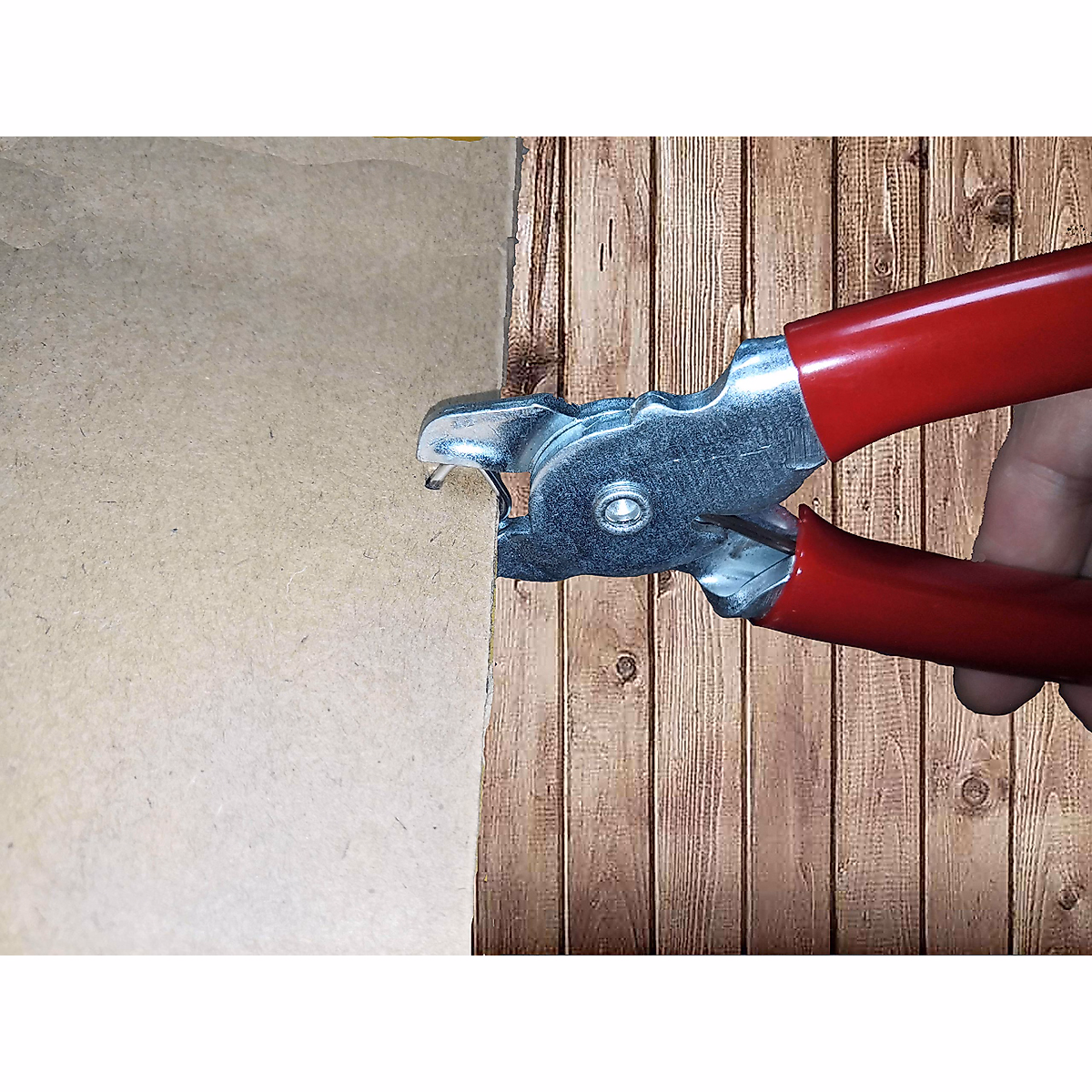 Straight Hog Ring Pliers Set & 200pcs Galvanized Hog Rings – Upholstery Installation Kit for Bungee/Shock Cords/Animal Pet Cages/Bagging/Traps/Sausage Casing/Meat bags/Fencing/Railing by NIDAYE