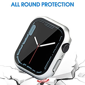 Tiorecime 20 Pack Case for Apple Watch Series 8 & 7 45mm with Tempered Glass Screen Protector, Ultra-thin Shockproof Hard PC Protective Cover, All-around Edge Bumper Compatible with iWatch S8 S7 45mm