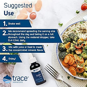 Trace Minerals Ionic Iron 22 mg - Dietary Supplement to Support Immune System Health & Energy - Liquid Ionic Trace Mineral Supplement with Ferrous Sulfate - 1.9 fl oz (About 46 Servings)