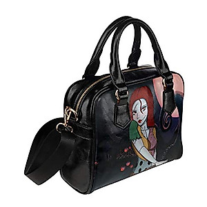 Jack and Sally Womens Leather Handbags Totes Top Handle Shoulder Bag Satchel Ladies Purses With Shoulder Strp (13#)