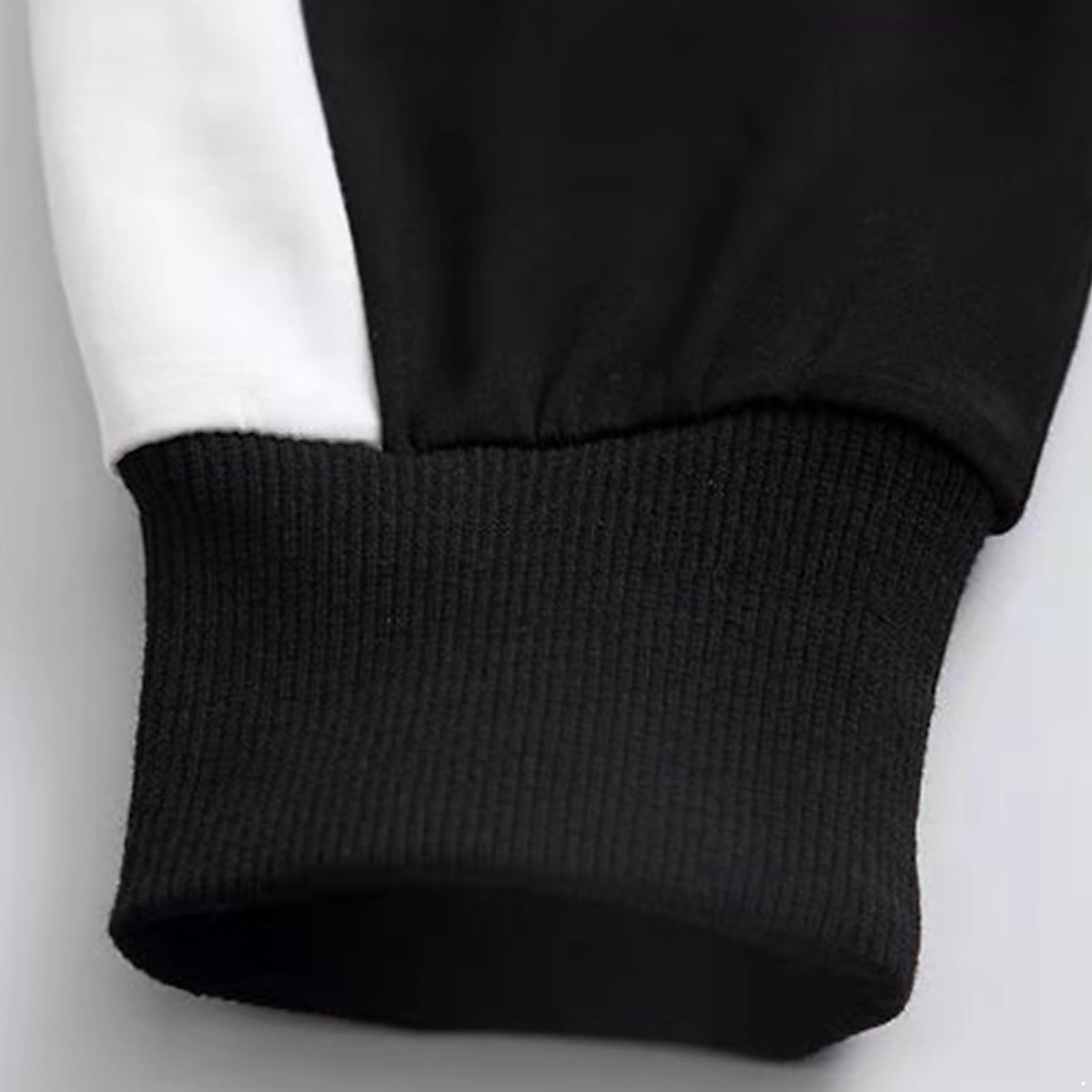 YEAHDOR Kids Boys 2 Piece Tracksuit Set Long Sleeve Hoodies Sweatshirt and Sweatpants Outfit Sport Athletic Activewear Black & white 7-8 Years