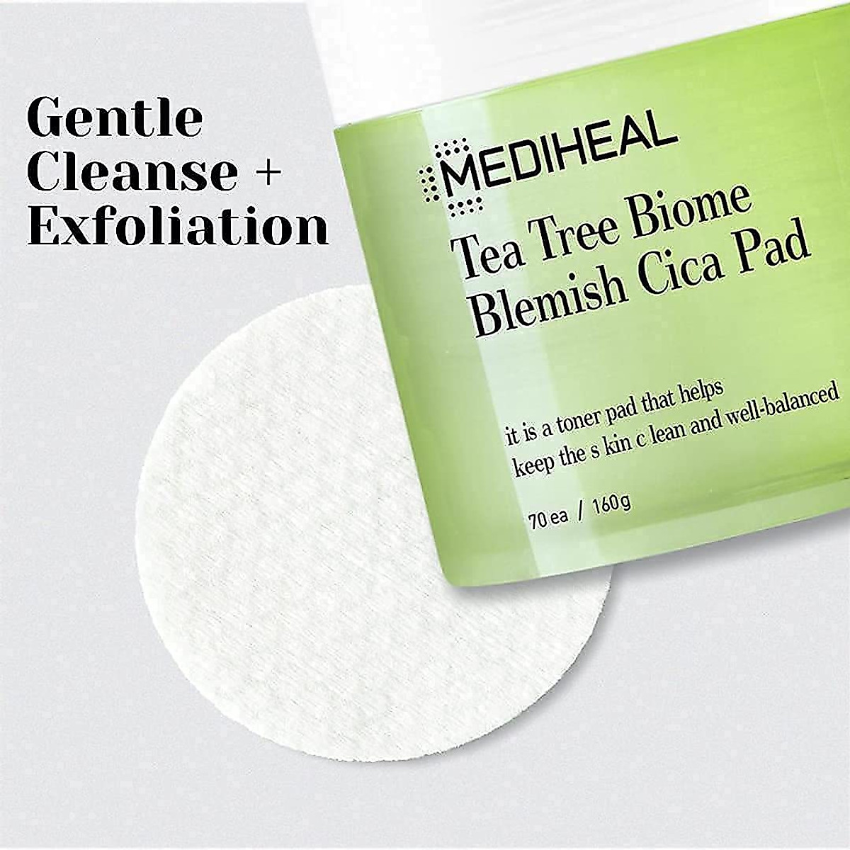 MEDIHEAL Tea Tree Biome Blemish Cica Pad (70 Pads) Korean Manyo Skincare for Sensitive Skin