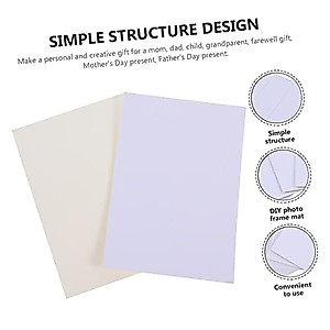SEWACC 60 Pcs Photo Frame Paper mat Board Center Backer Boards for Picture Frame Art Picture mat Picture Frames mats Photo Frame mat White Picture Frames Cut Frame Liner Paper jam Square