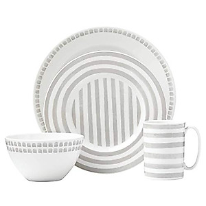 Kate Spade Charlotte Street North 4-Piece Set, 5.50 LB, Taupe/Grey