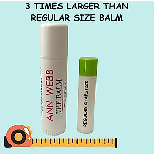 ANN WEBB Balm Lip Moisturizer for Dry Lip Care - Organic Lip Balm for Chapped Lips - Anti-aging - UV protecting Lip Repair for Hydrating Lips Oversized - Best Balm - Original .5oz